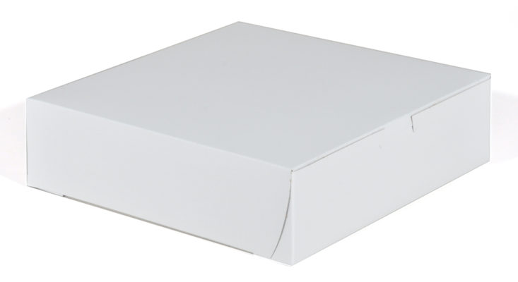 White 9x9x2.5″ Bakery Box – Create Distribution Cake Supplies